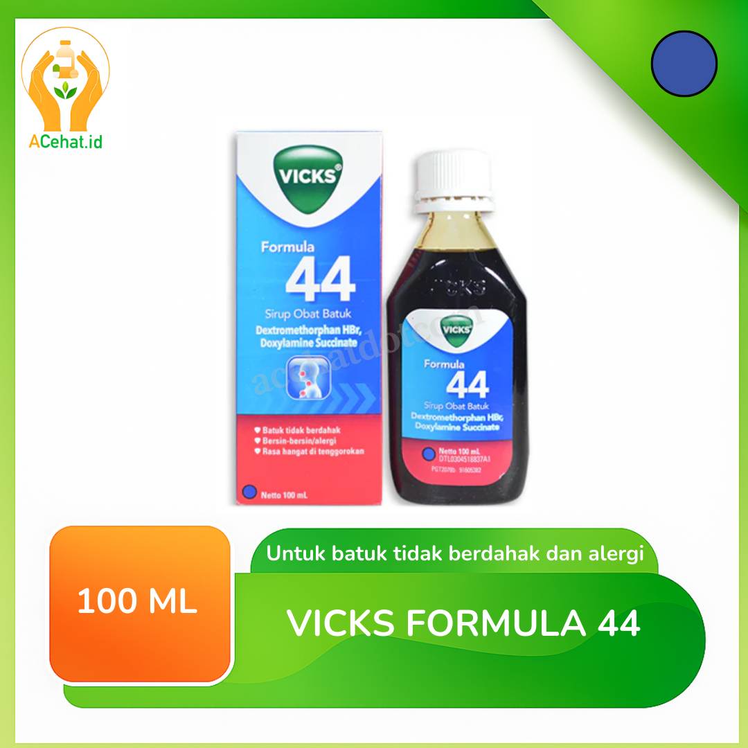 VICKS FORMULA 44 Sirup 100ml - Obat Batuk Tidak Berdahak | Acehat – acehat